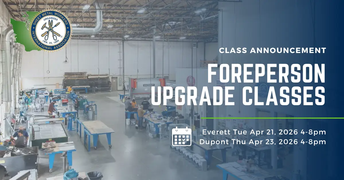 Foreperson Upgrade Classes - April 2026 | SMART Local 66